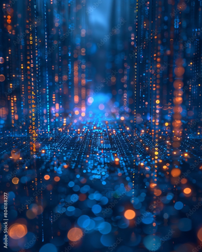 Abstract Data Landscape: 3D Visualization of Blue Data Lake and Data ...