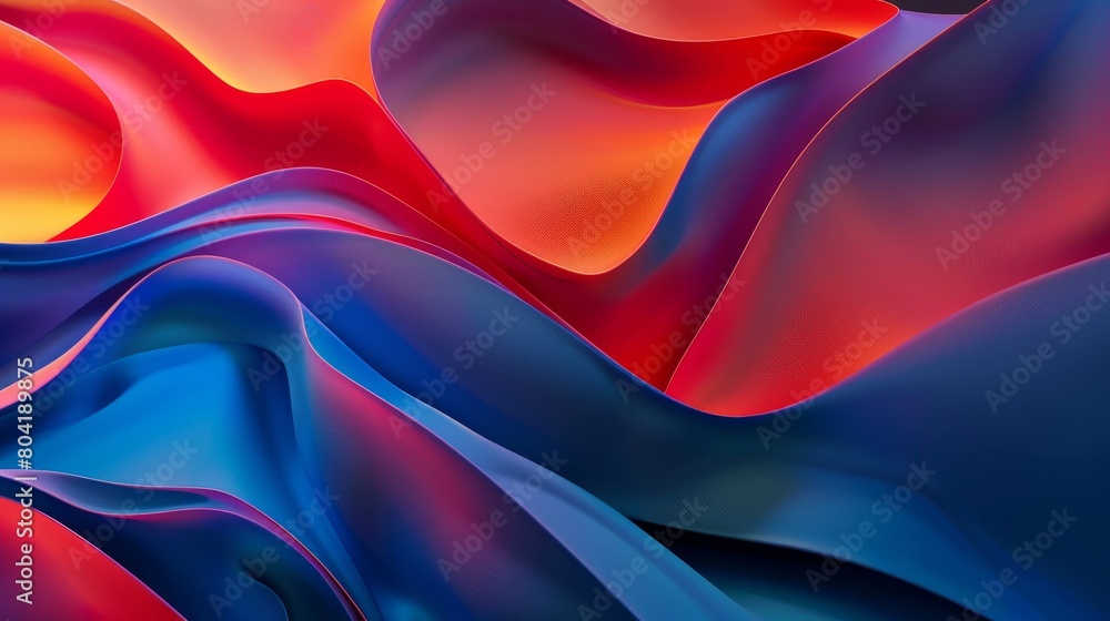 Abstract backround features flowing and intertwining shapes in vibrant ...