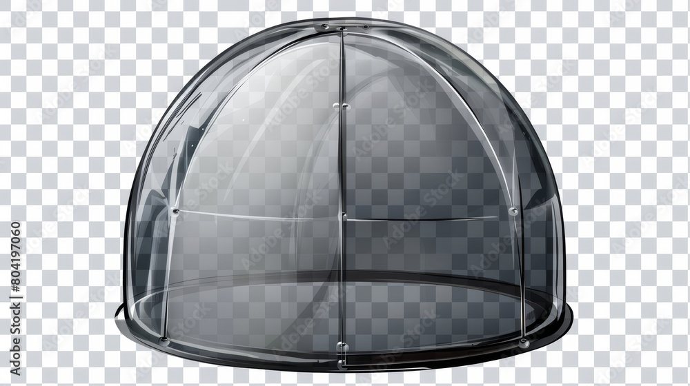 3d shield dome glass sphere isolated modern. Safety barrier concept ...