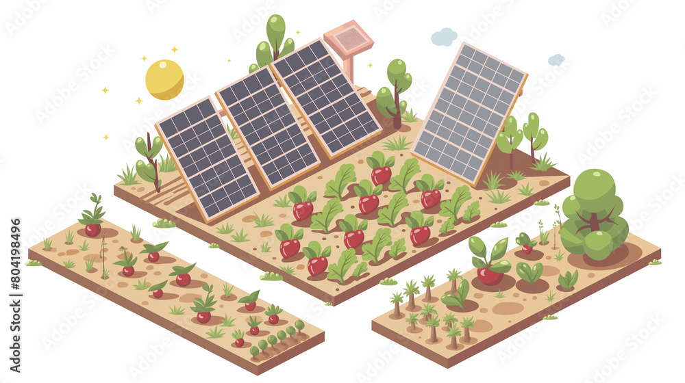 Smart Solar Farming with agriculture system solar panels between ...