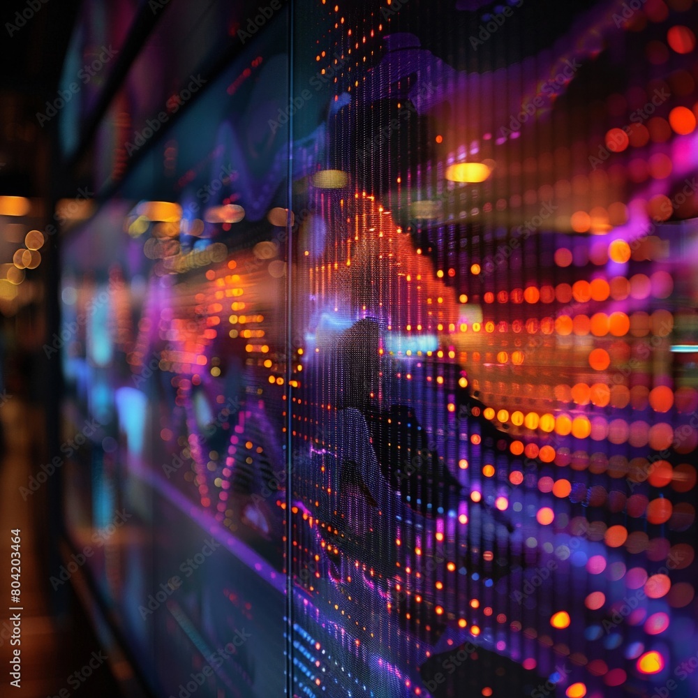 Interactive LED displays showing realtime feedback and vocal waveforms ...