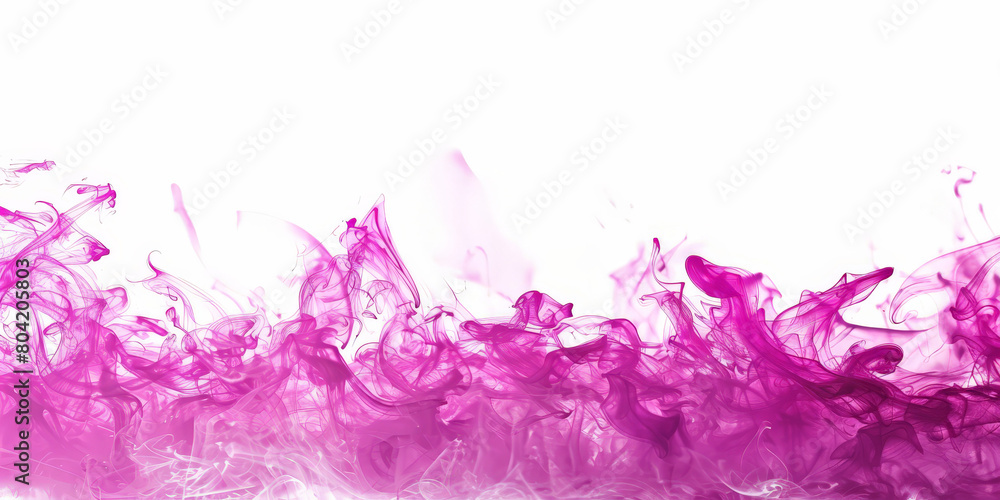 Texture of pink fire on white background, Flame, pink fire with smoke ...