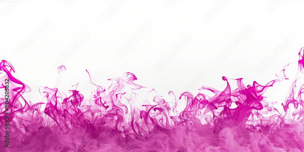 Texture of pink fire on white background, Flame, pink fire with smoke ...