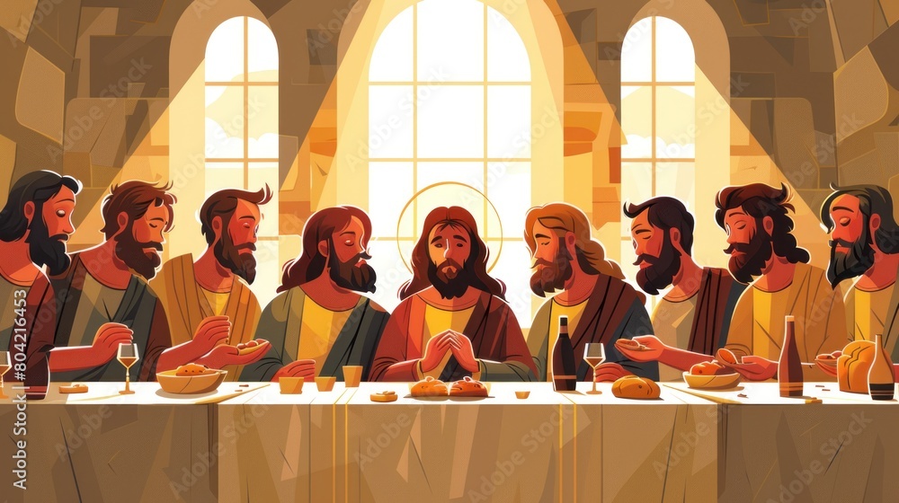 Photo & Art Print A group of men sitting around a long table, with ...