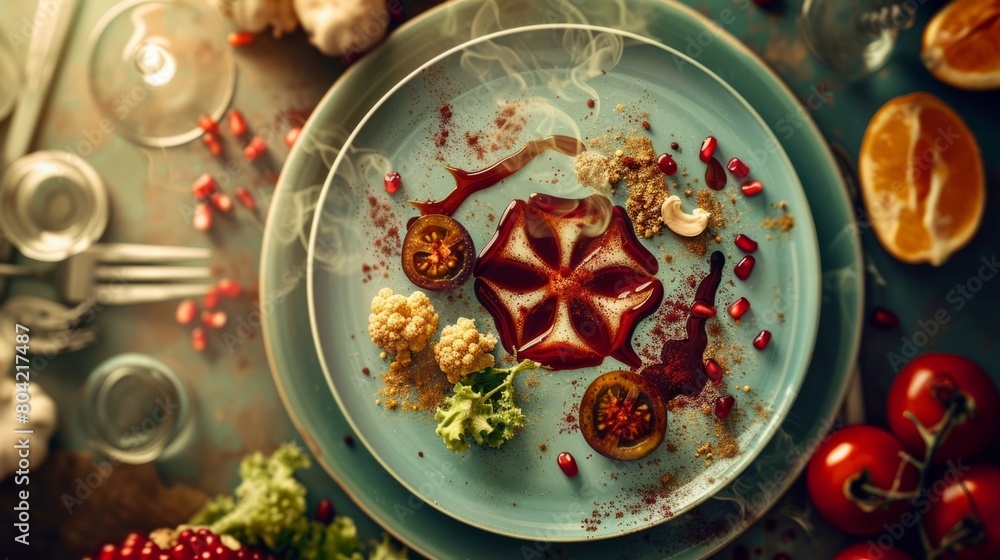 Contaminated food concept and tainted meal poisoning symbol resulting ...