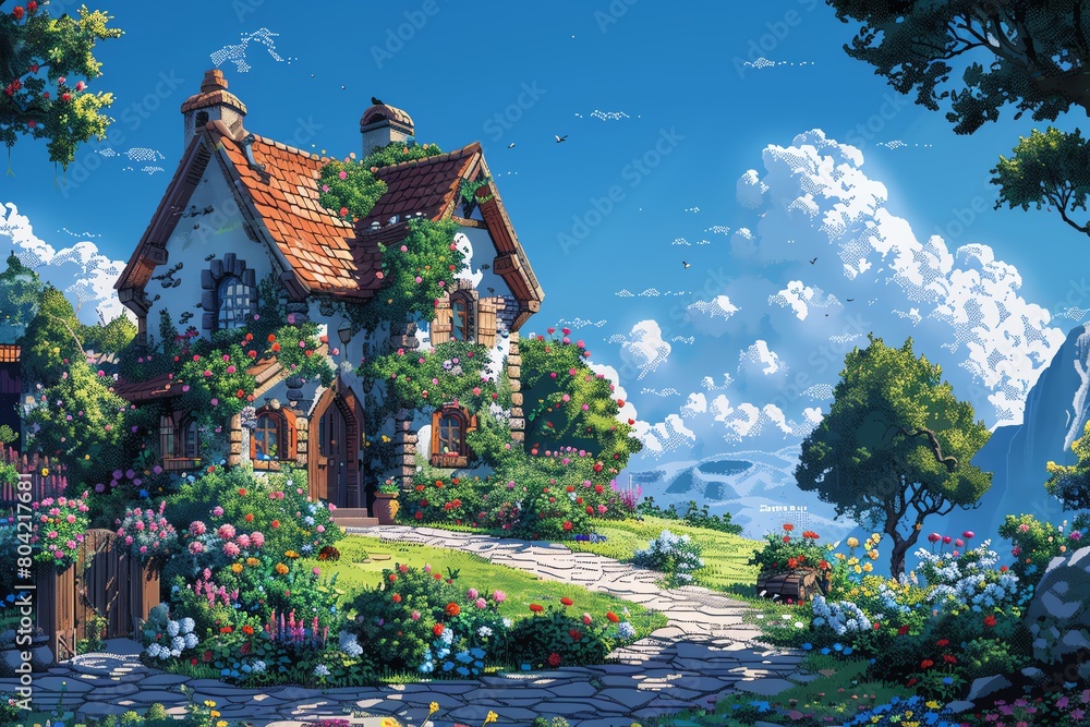 Combine digital rendering techniques in pixel art with a unique twist ...