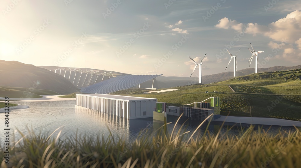 Energy Storage: Images showcasing battery storage systems, pumped hydro ...