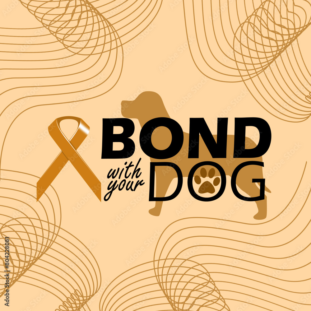 Bond With Your Dog Day event banner. A ribbon with a dog and bold text ...