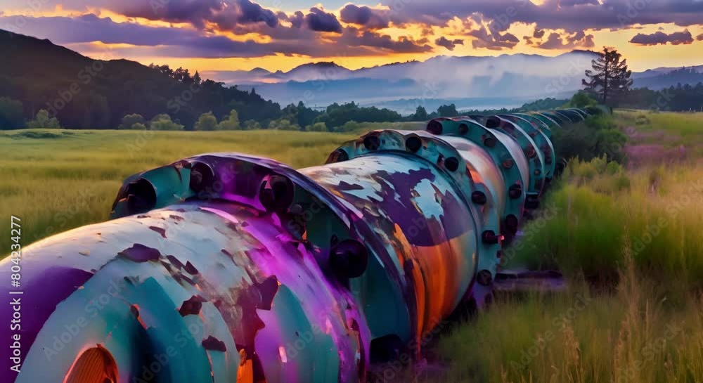 Industrial pipes move captured CO2 to underground storage for carbon ...