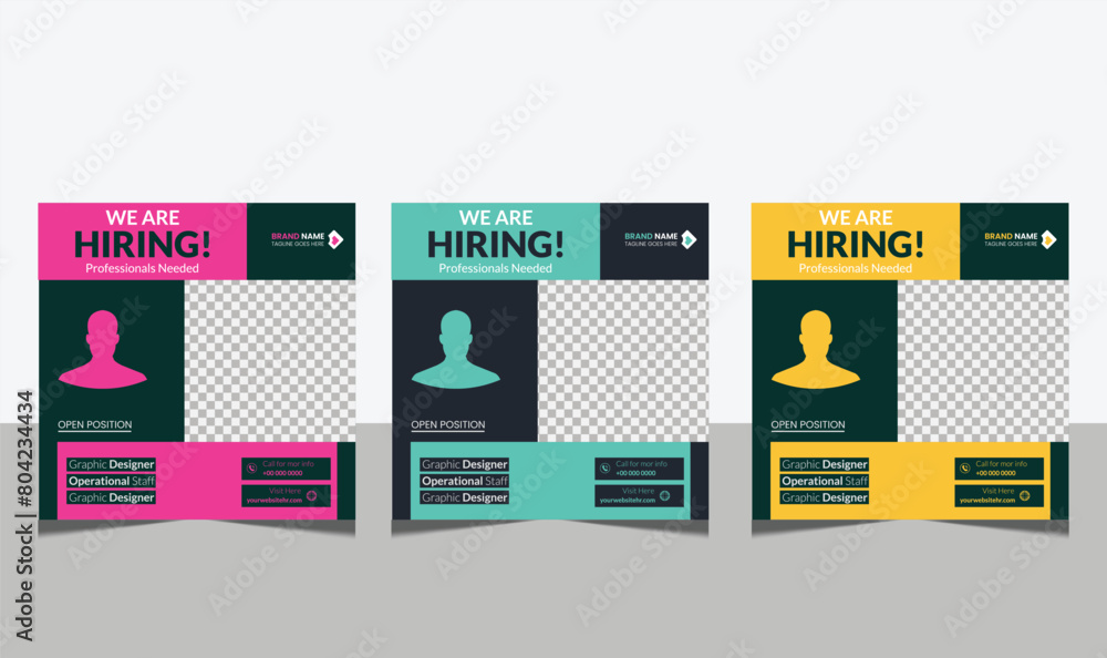 We are Hiring Recruitment advertising template. Recruitment Poster, Job ...