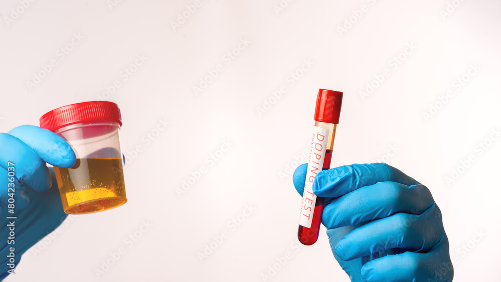 Doping Test of Olympic Games Athletes. Test tube with doping test of ... Doping Test of Olympic Games Athletes. Test tube with doping test of ...