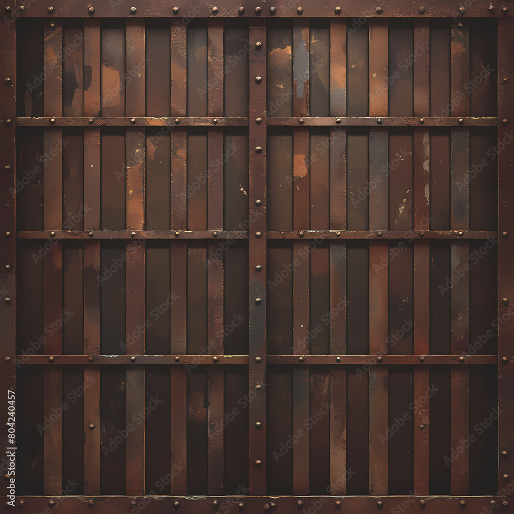 Authentic Antique Weathered Metal Prison Bars with Rust Overlay ...