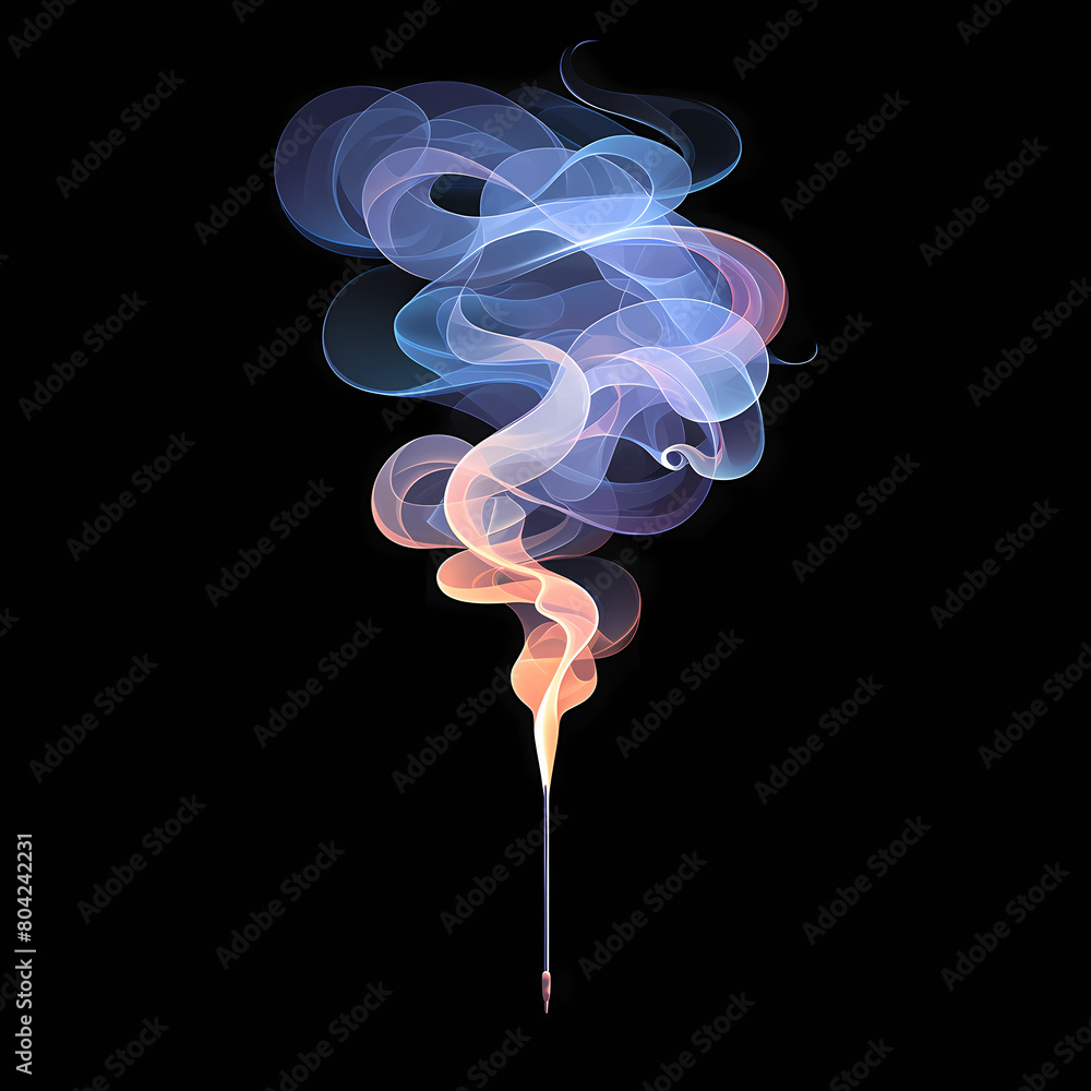 A captivating image of colorful smoke art forming the letter 'A ...
