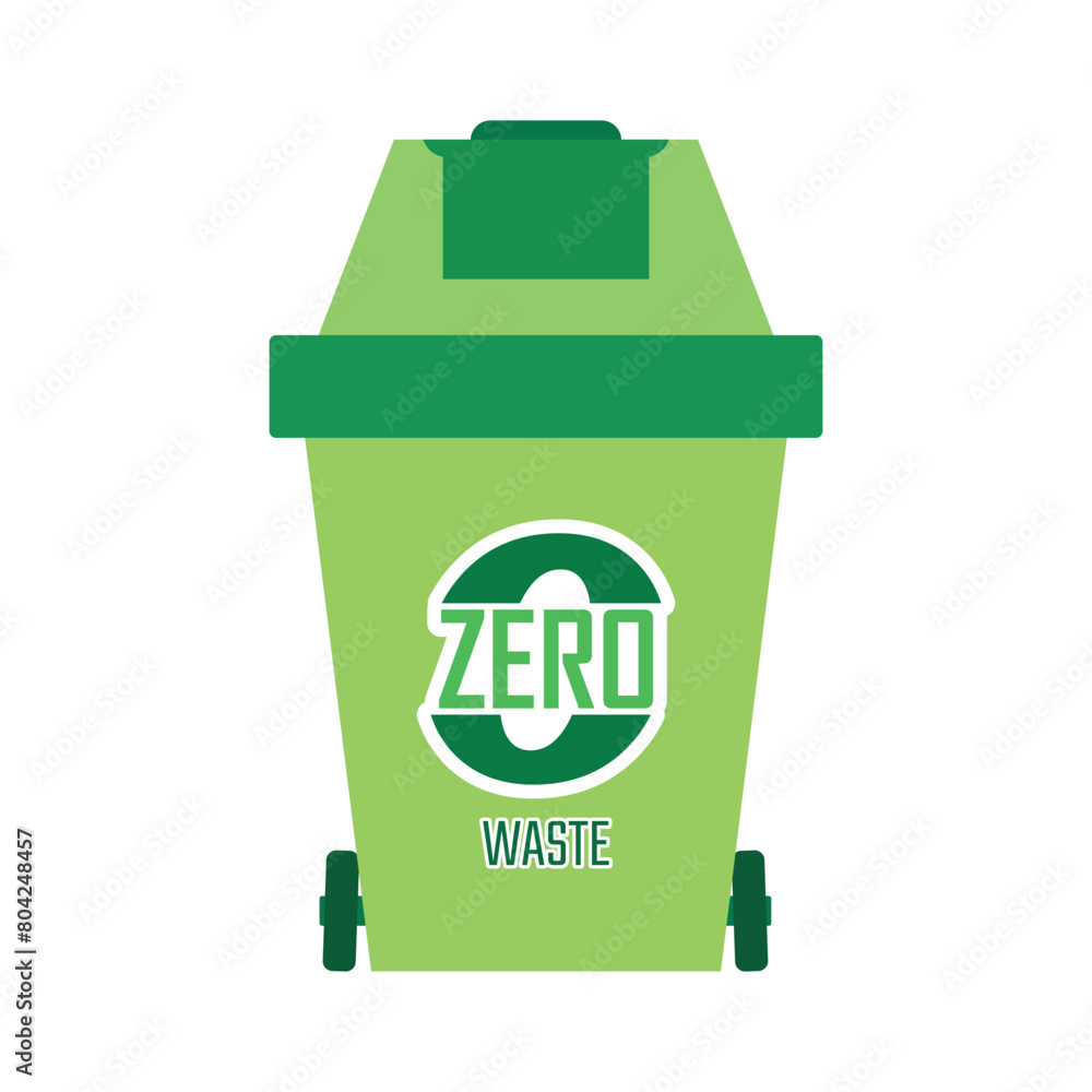 Zero waste concept design, dustbin sign, 3r concept, reduce, reuse ...