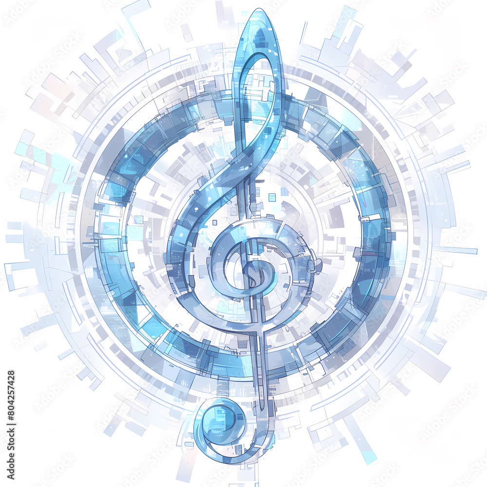 Synesthetic Blue Music Note - A Stunningly Beautiful Clef Symbol for ...