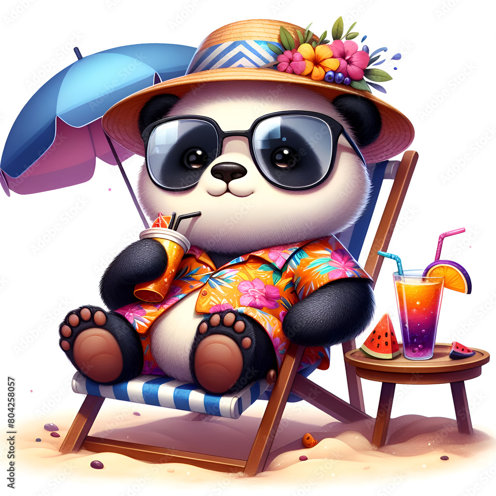 Summer Animals Clipart, Summer Beach PNG, Cute Animals Clipart, Ocean ...