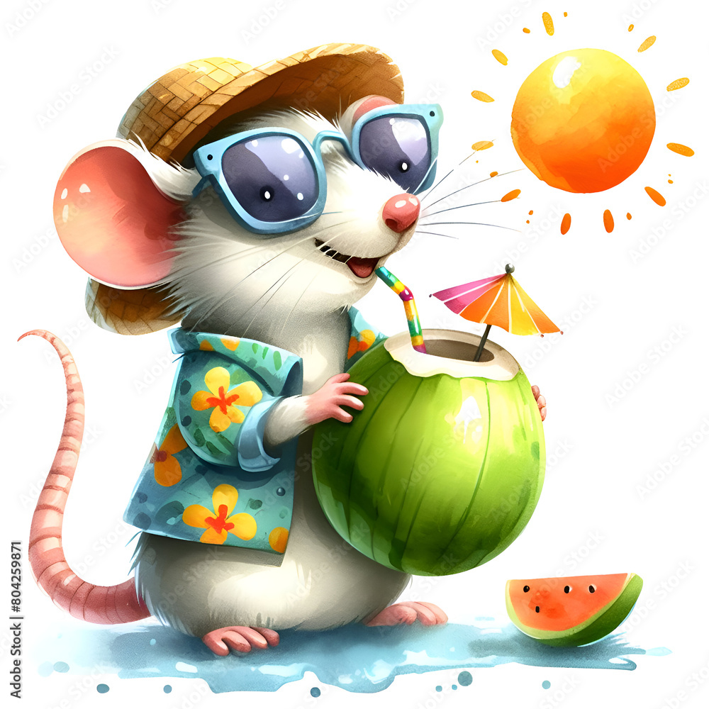 Summer Animals Clipart, Summer Beach PNG, Cute Animals Clipart, Ocean ...