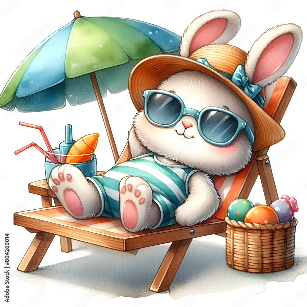 Summer Animals Clipart, Summer Beach PNG, Cute Animals Clipart, Ocean ...