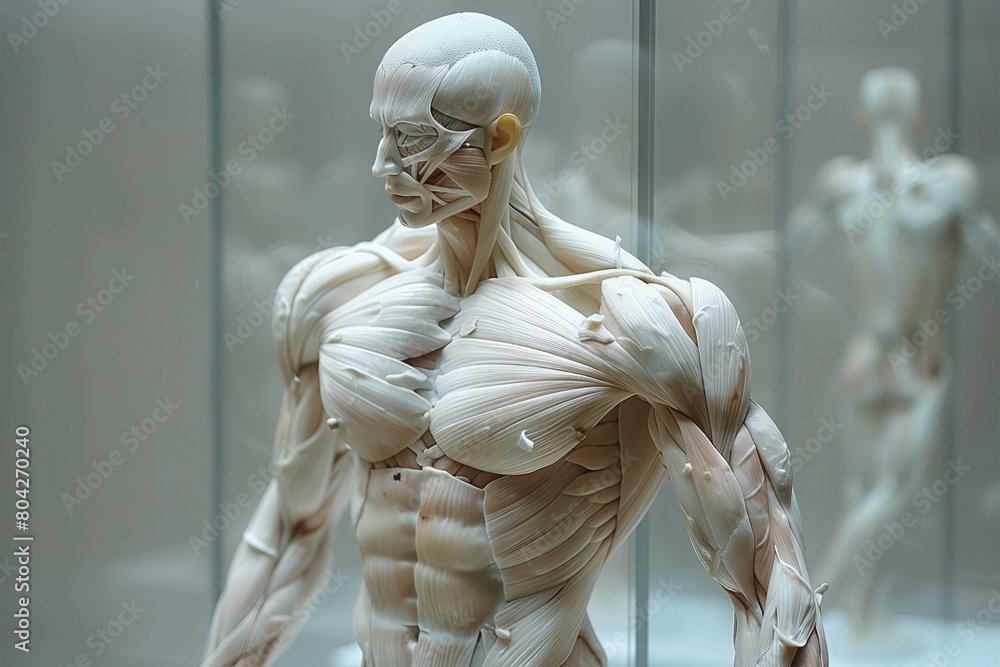 The fitness model's torso becomes a canvas for showcasing the human ...