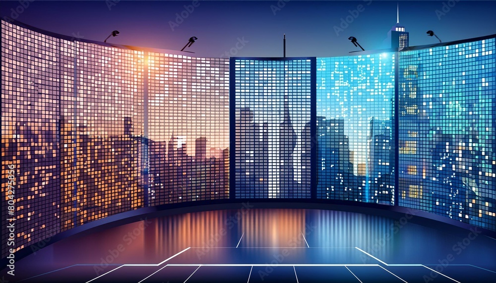 vector realistic isolated LED screen background: A cutting-edge LED ...