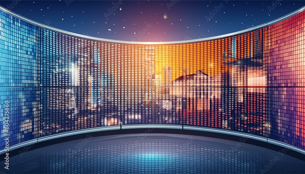 vector realistic isolated LED screen background: A cutting-edge LED ...