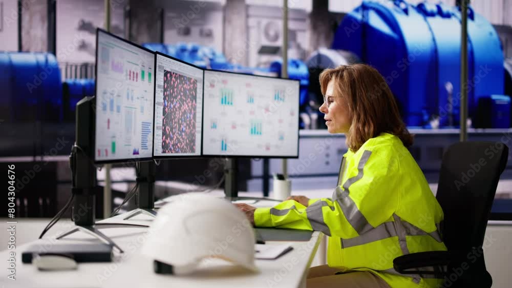 Engineer Operators Using Scada System Stock Video | Adobe Stock
