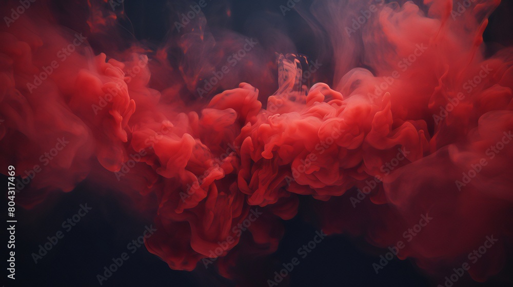Abstract red smoke against a dark backdrop. clouds with a red hue Stock ...