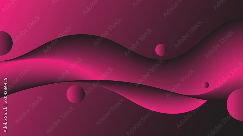 Purple gradient wave background with balls and wavy lines. Colorful ...