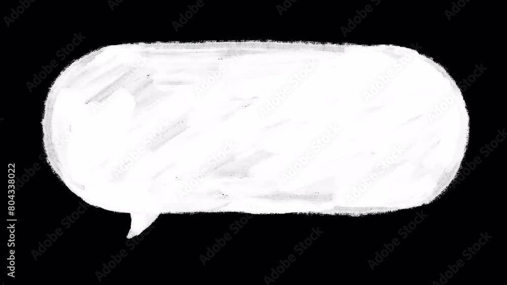 Pack of wiggle speech bubbles with brush texture style, rough paint ...