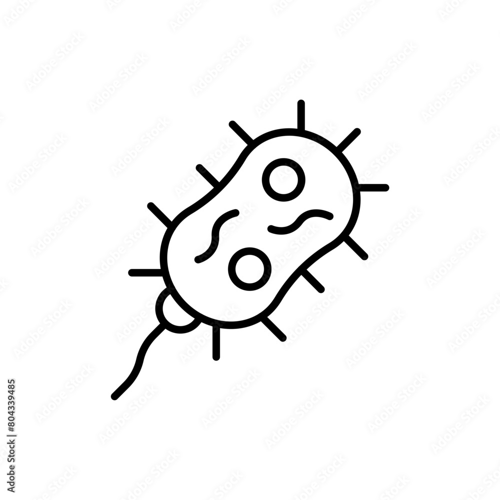 Bacteria outline icons, minimalist vector illustration ,simple ...