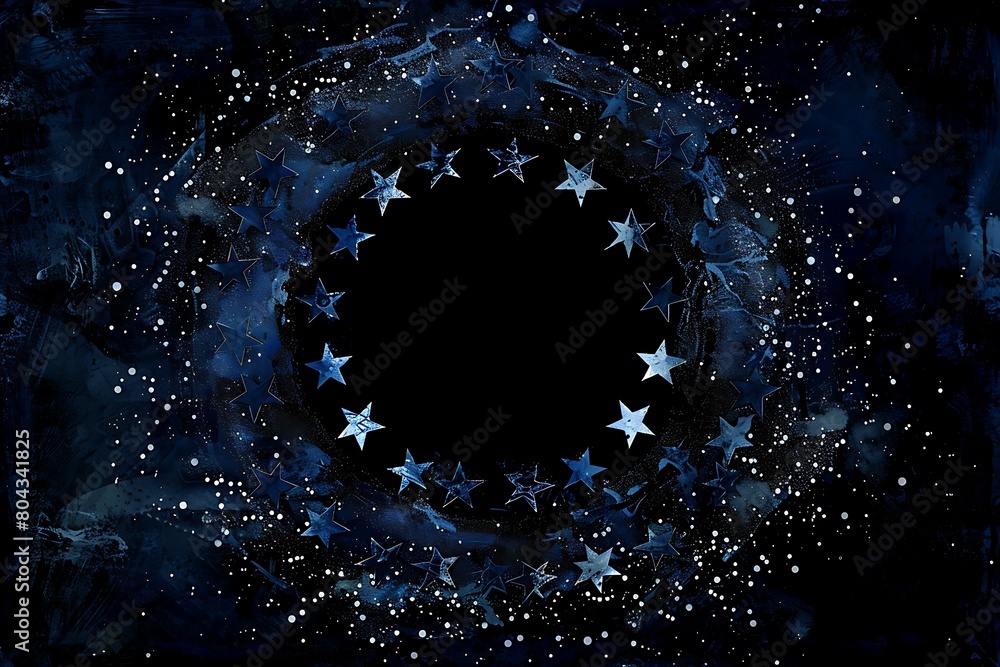 World Flag A celestial design featuring a ring of interconnected stars ...