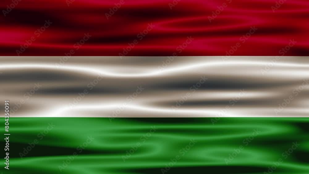 Flag of Hungary waving on a loopable 4K animation. Hungary flag video ...