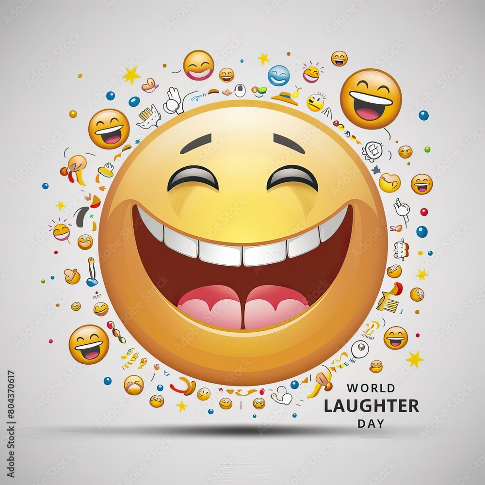 World Laughter Day, World Laughter Day poster, World Smile Day, banner ...