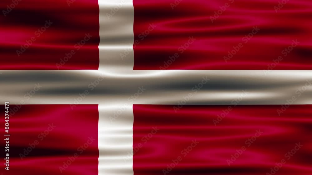 Flag of Denmark waving on a loopable 4K animation. Denmark flag video ...