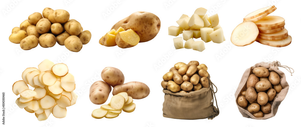Potato potatoes vegetable, many angles and view side top front cluster ...