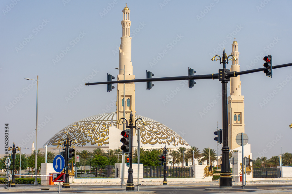 Sheikh Khalifa Bin Zayed Grand Mosque in Al Ain City. UAE. Stock Photo ...