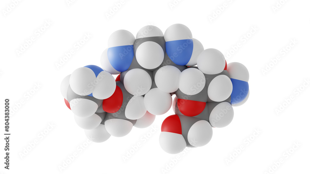 kanamycin a molecule, antibiotic, molecular structure, isolated 3d ...