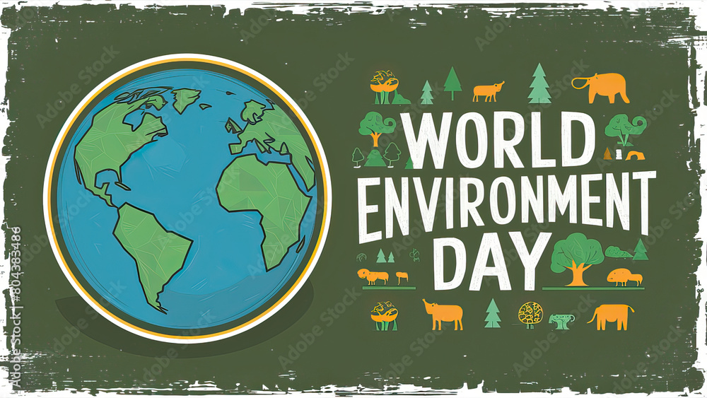World Environment Day, Social Media Post. illustration, Vector. world ...