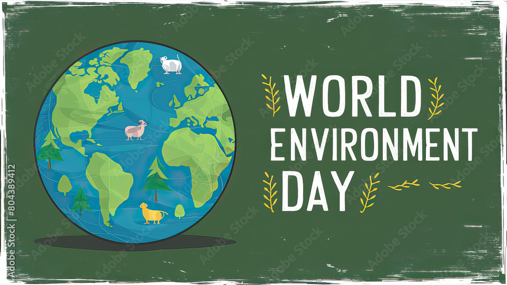 World Environment Day, illustration, world environment, Vector. poster ...