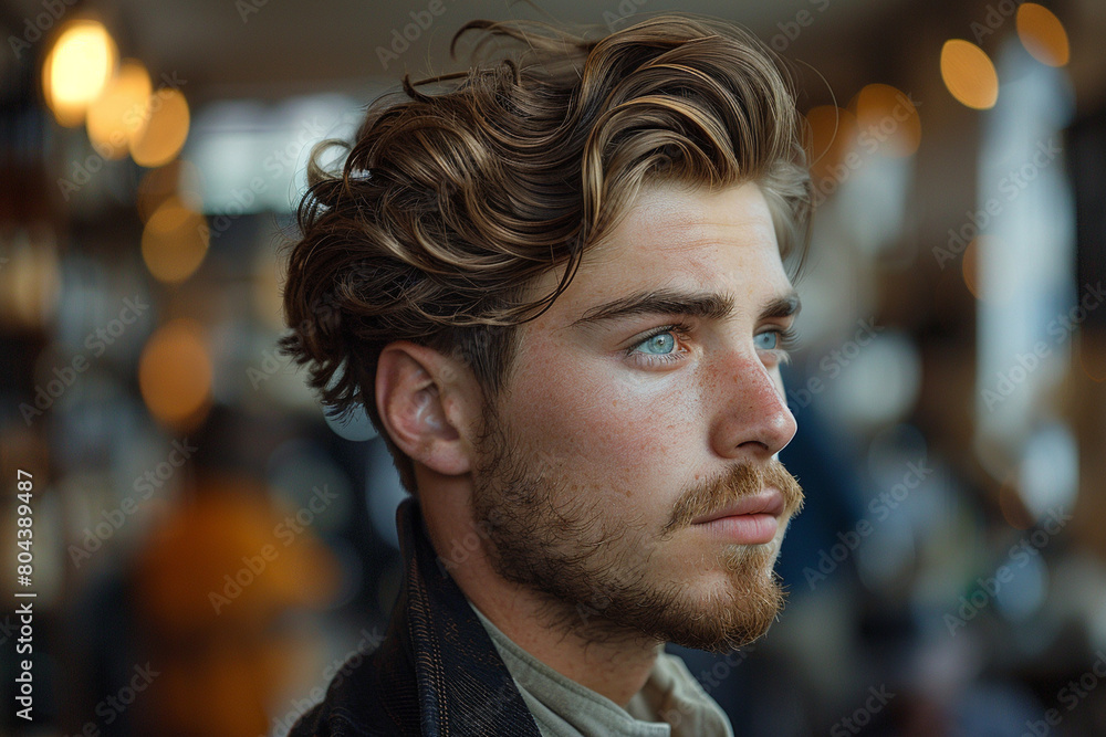 A man with a classic and timeless taper fade haircut, featuring a ...