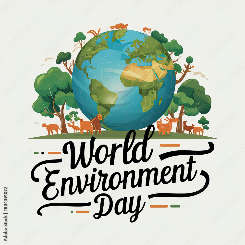 World Environment Day, illustration, Vector. Social Media Post, World ...