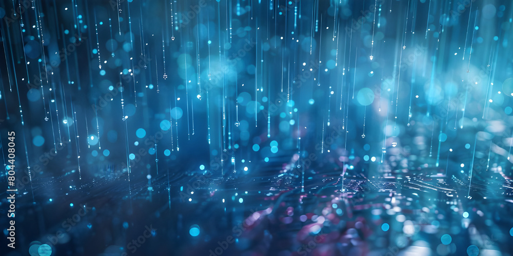 Digital Downpour: Pixel Rain Background, Pixelated Precipitation: Rain ...