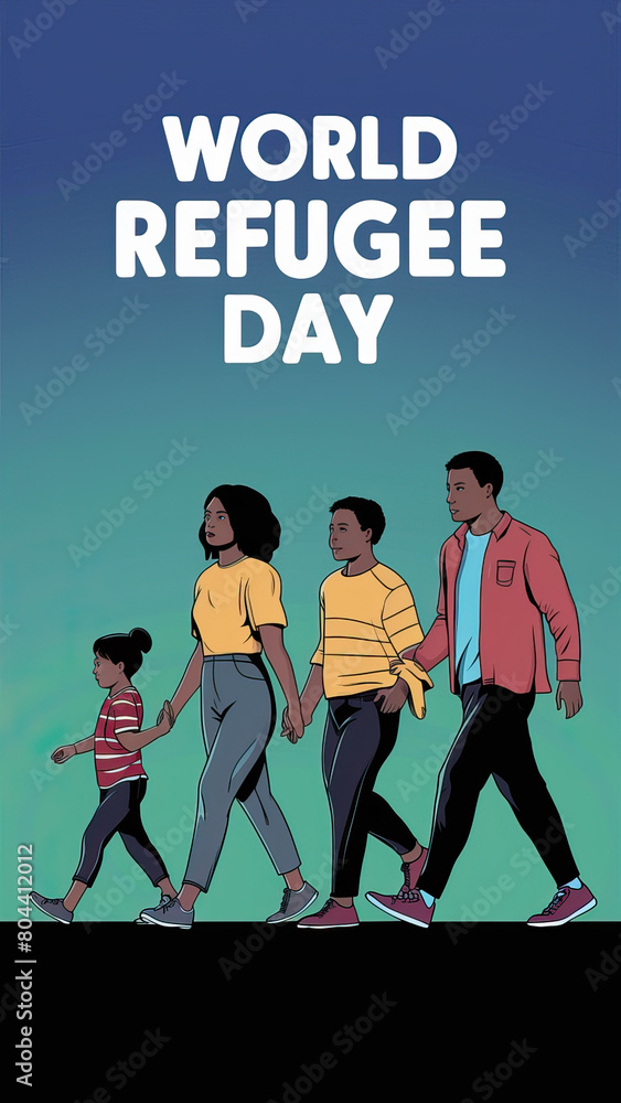 World Refugee Day, social media post, World Refugee Day poster, post ...