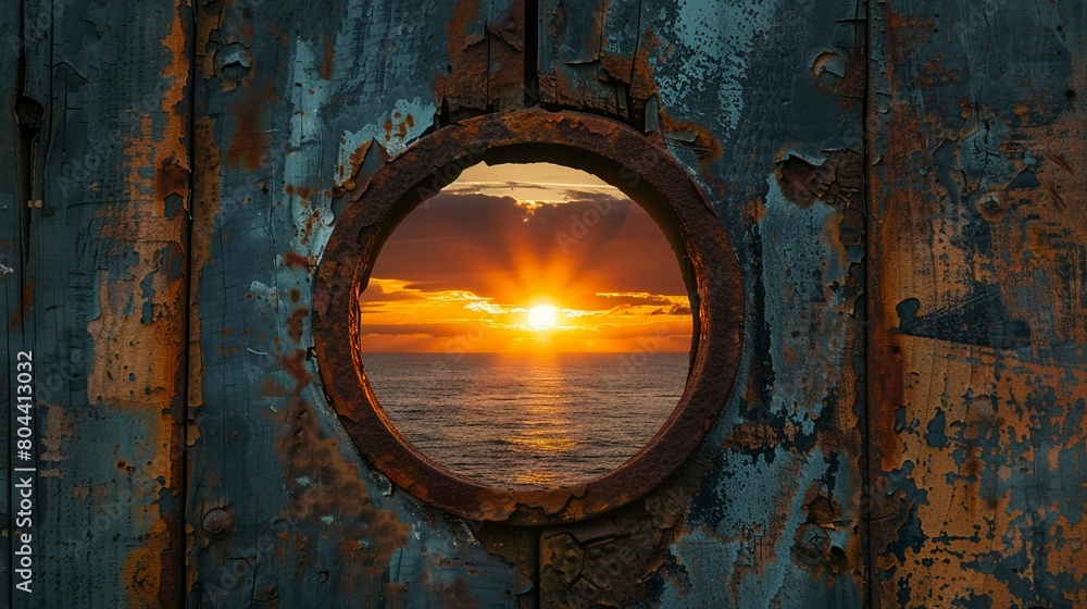 Sunset Through a Keyhole Capture the sunset as seen through the keyhole ...
