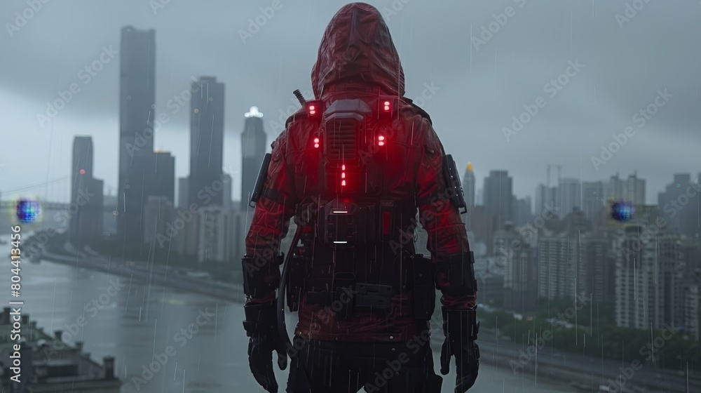 Cyberpunk futuristic hacker graffiti street art with bright colors ...