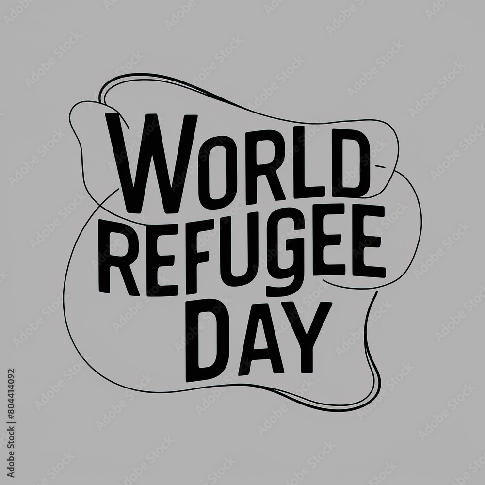 World Refugee Day, Vector. World Refugee Day Poster, Typescript, World ...