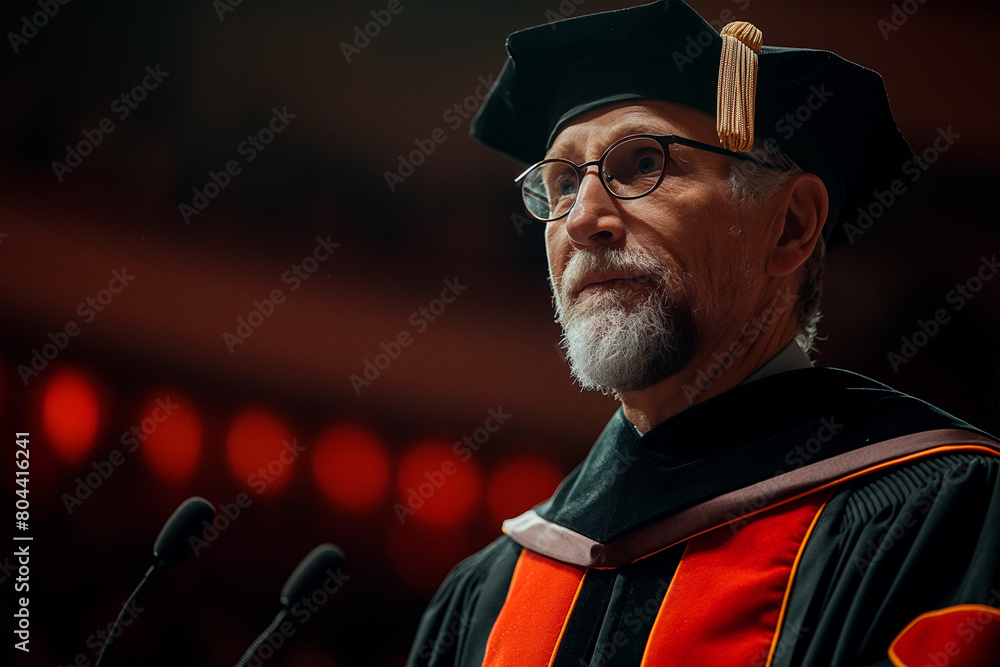 Commencement speaker addressing the graduating class, education and ...