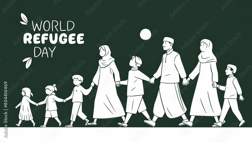 World Refugee Day, Vector. World Refugee Day Poster, World Refugee Day ...
