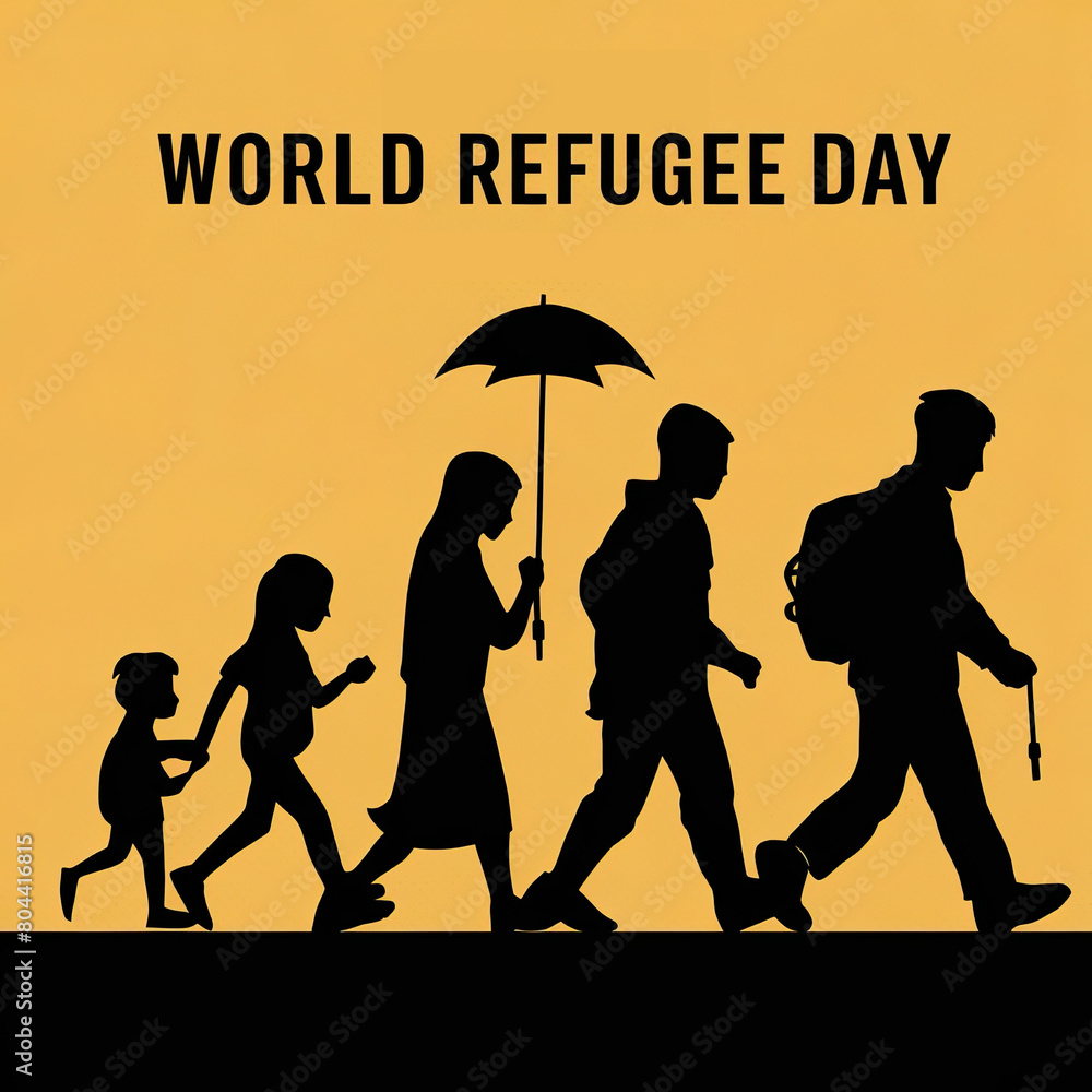 World Refugee Day, Vector. World Refugee Day Poster, World Refugee Day ...