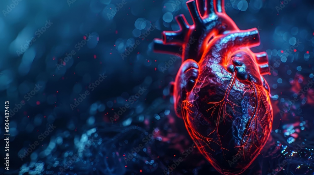 Infrared diagnostic image showcasing the cardiovascular health through ...